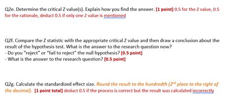Solved Q Hypothesis Testing With A Z Test Points Chegg Com