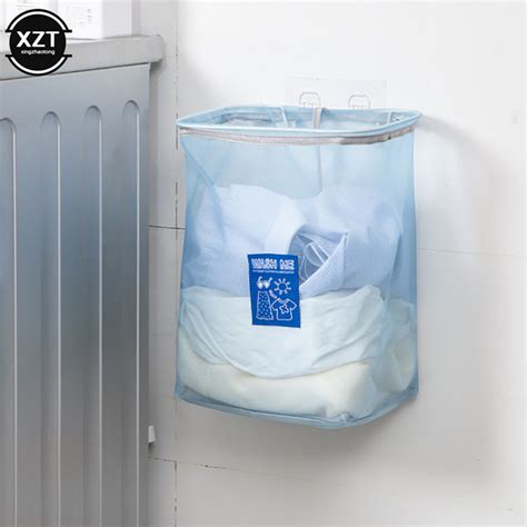 Badu Bg Монтиран на стена дишащ кош за пране Сгъваем кош за мръсни дрехи Дрехи за баня Кошове за