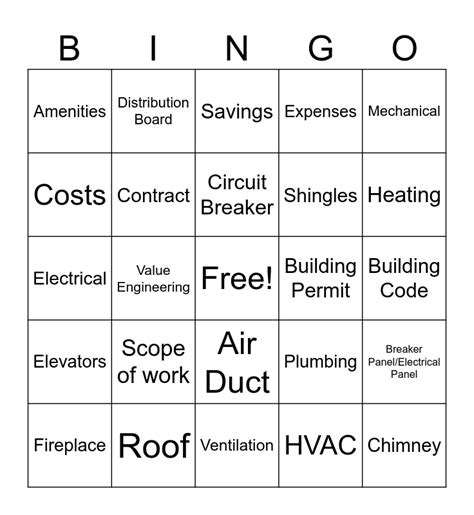 Engineering Week Bingo Card