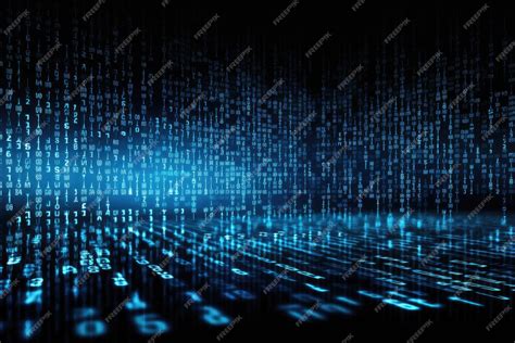 Abstract Binary Code On A Dark Background The Concept Of The Future Ai Generated Premium Ai