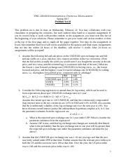 Problem Set 2 2017s FINC UB 0030 INTERNATIONAL FINANCIAL MANAGEMENT Spring 2017 Problem Set