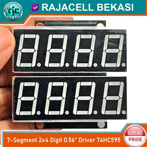 Jual Module Display 7 Segment 8 Digit Vertikal 2x4 Digit 056 Driver