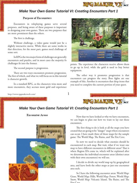 Rpg Maker Vx Ace Tutorial 6 Pdf Video Game Design Gaming