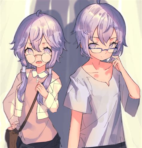 Safebooru 1boy 1girl Bag Bespectacled Brother And Sister Cio Hakatano