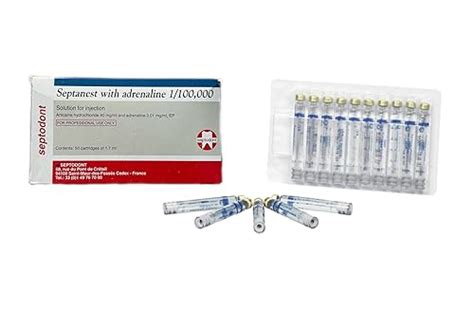 Septodnt Septanest Dental Anesthetic Cartridges Solution For