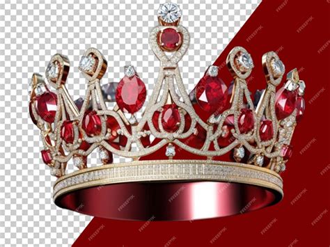 Premium Psd 3d Diamond Ruby Crown