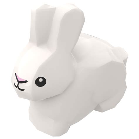 Lego Rabbit With Pink Nose And Black Round Eyes 33026 49584 Dd Bricks