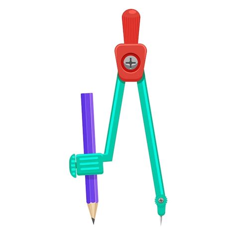 Premium Vector School Compass Flat Icon Vector Illustration Of Architect Drafting Compass