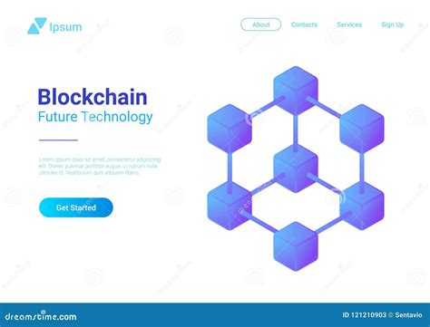 Blockchain Technology Isometric Vector Block Chai Stock Vector