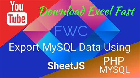Export Mysql Data Fast Using Php And Sheetjs Library Reduce Run Time While Download Youtube