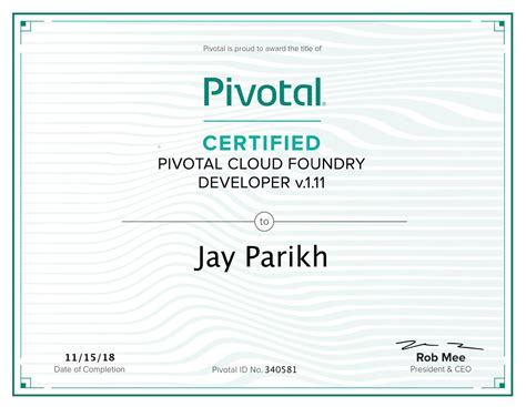 Jay Parikh On Linkedin Certified Pivotal Cloud Foundry Developer 10 Comments
