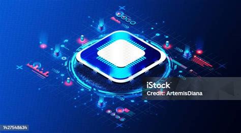 반도체 및 중앙 처리 장치를 위한 전자 설계 자동화 개념적 3d 일러스트레이션 반도체에 대한 스톡 벡터 아트 및 기타 이미지 반도체 자동화 주조소 Istock