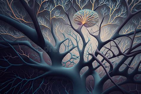 The Structure Of The Body S Cells Resembling Tree Branches Stock Illustration Illustration Of