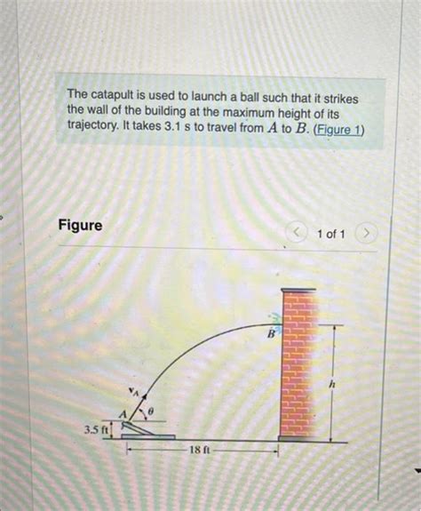 Solved The Catapult Is Used To Launch A Ball Such That It