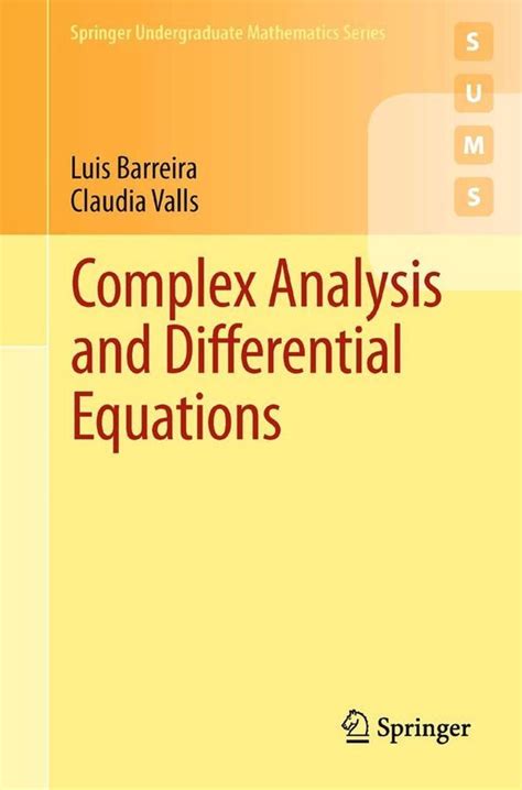 Springer Undergraduate Mathematics Series Complex Analysis And Differential Bol
