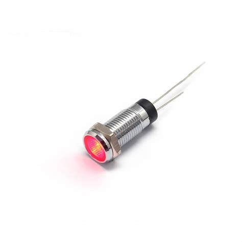 Car Dashboard 8mm Metal Red 24v Led Indicator Led Indicator