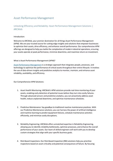 Ppt Asset Performance Management Powerpoint Presentation Free Download Id 12335843