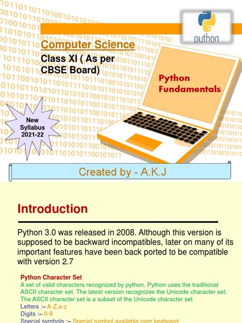 python fundamentals pdf variable computer science data type