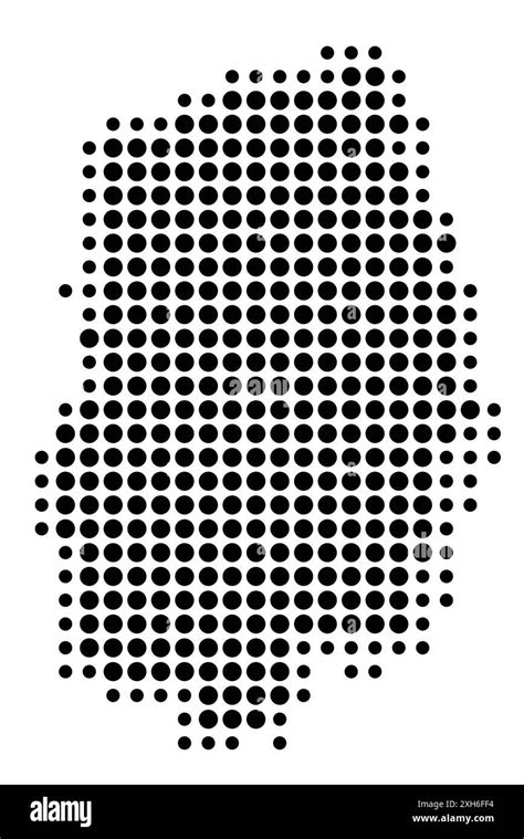 symbol map of the prefecture iwate japan showing the state province with a pattern of black
