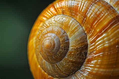 Premium Photo This Closeup Photo Showcases The Intricate Details And Patterns Of A Snails