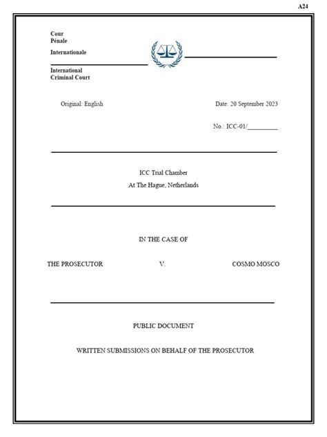 Prosecutor Pdf International Criminal Court Crimes