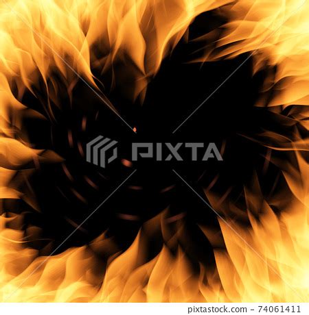 불꽃의 배경 프레임 사각형 스톡일러스트 74061411 PIXTA