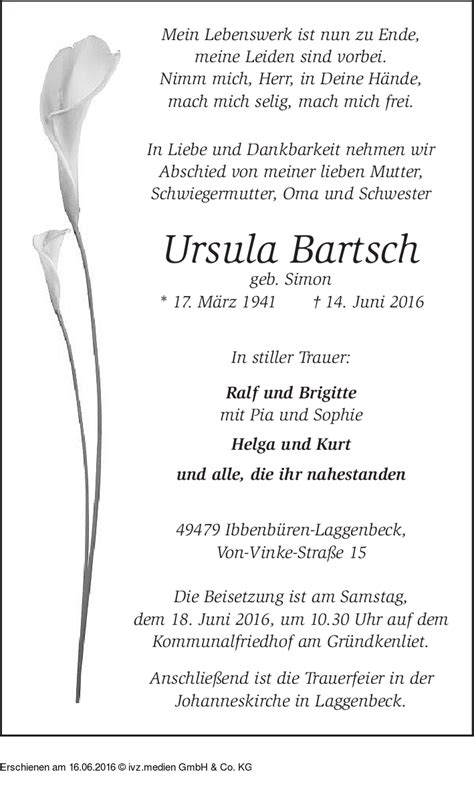 Ivz Trauer Ursula Bartsch