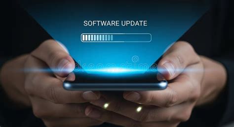 Software Update On Mobile Phone Concept Showing Progress Bar Technology