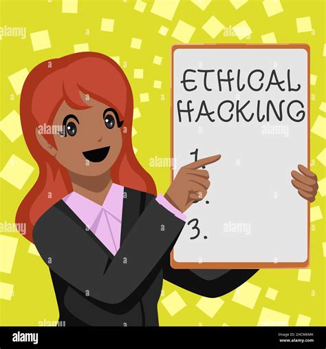 Writing Displaying Text Ethical Hacking Word Written On A Legal Attempt Of Cracking A Network