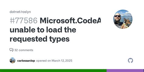 Microsoftcodeanalysiscodefixes Unable To Load The Requested Types · Issue 77586 · Dotnet