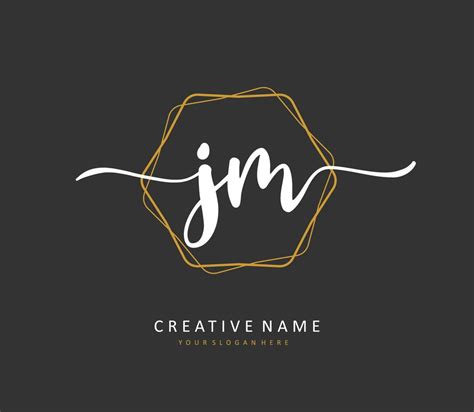 J M Jm Initial Letter Handwriting And Signature Logo A Concept Handwriting Initial Logo With