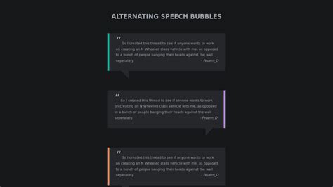 CSS Speech Bubbles Speech Bubbles Speech Bubble