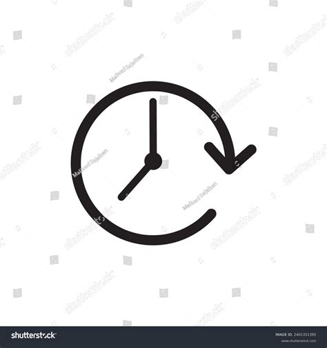 Clockwise Rotation Icon Arrow Time Flat Stock Vector Royalty Free 2401351395 Shutterstock