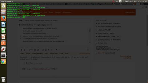 python 2 7 how do i switch back to python2 after anaconda set python3 as the default ask ubuntu