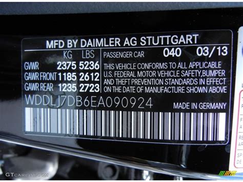 2014 Cls Color Code 040 For Black Photo 80627945