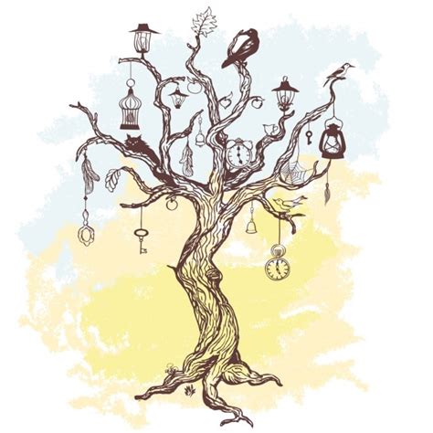 Free Vector Tree Background Design