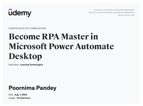 Completed Microsoft Power Automate Course On Udemy Poornima Pandey Posted On The Topic Linkedin