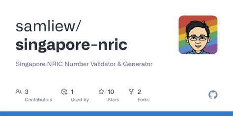 Github Samliewsingapore Nric Singapore Nric Number Validator