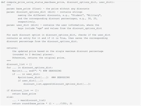 Solved Def Compute Price Using Status Max Base Price Chegg Com