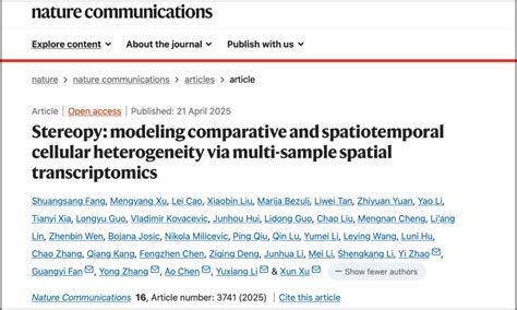 Revolutionizing Multi Sample Spatial Transcriptomics Bgi Unveils Stereopy… Bgi Group