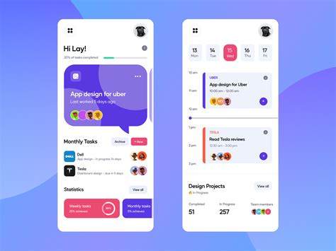 build 2 0 day 1 project management app ui by vijayalakshmi balaji on dribbble