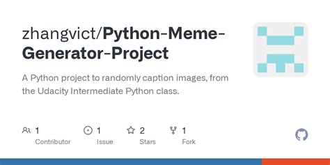 Github Zhangvictpython Meme Generator Project A Python Project To