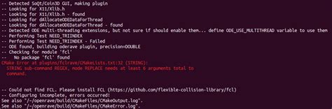 cmake error no package fcl found during docker image building · issue