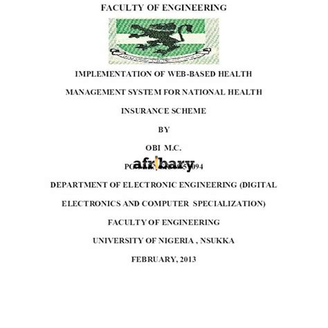 Implementation Of Web Based Health Management System For National