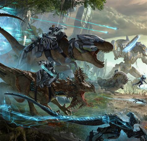 Artstation Ark Extinction Keyart Jesus Conde Arte De Dinosaurio