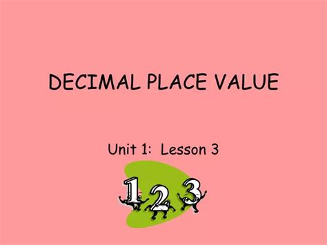 PPT DECIMAL PLACE VALUE PowerPoint Presentation Free Download ID