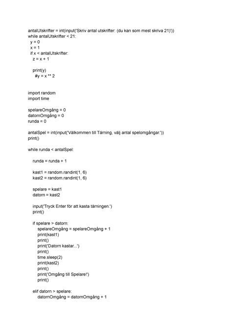 Pyhton Programering Kod Antalutskrifter Intinputskriv Antal