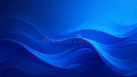 Gradient Blue Abstract Background With A Soft Curve And Smooth Lighting Stock Illustration