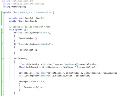 How To Fade A Gameobject In Unity Owlcation