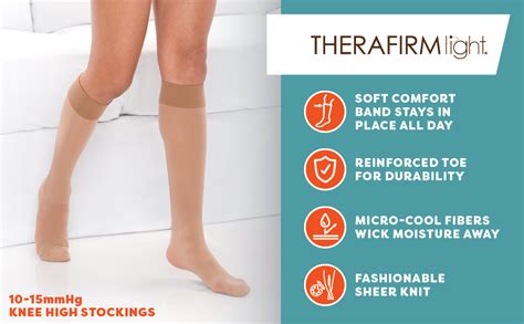 Therafirmlight Womens Knee High Support Stockings 10